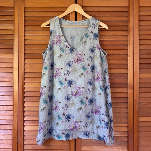 cut loose | Tops | Cut Loose Tunic Top Size Small 0 Linen Floral ...